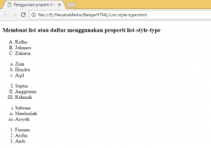 Kisi TKJ RPL: Cara Membuat Daftar atau List di HTML