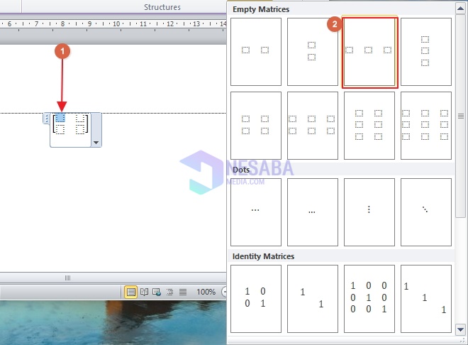 Cara Membuat Matriks + Ordonya di Word (Lengkap+Gambar) Cara Membuat Matriks + Ordonya di Word (Lengkap+Gambar)