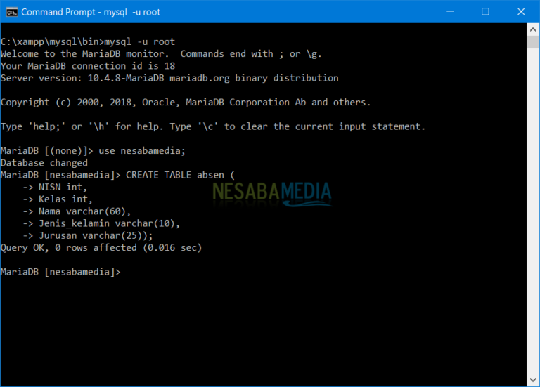 Panduan Cara Membuat Database di CMD Windows (Pemula)