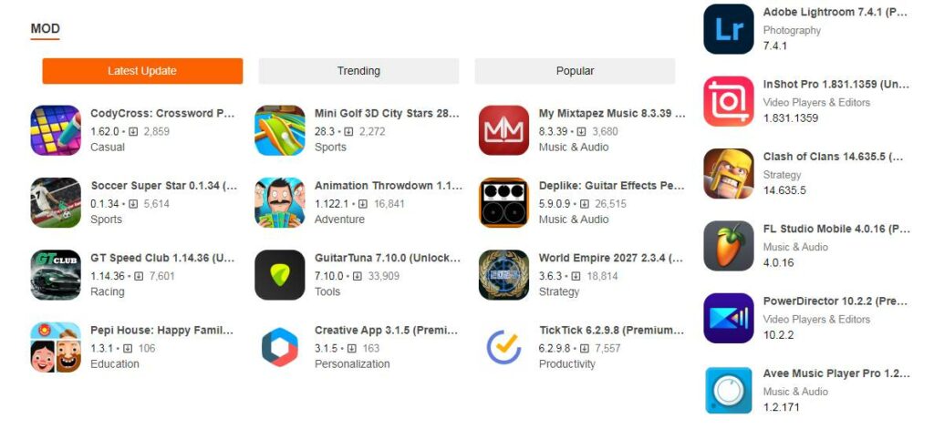 10 Rekomendasi Situs Download APK MOD Terbaik (Lengkap)